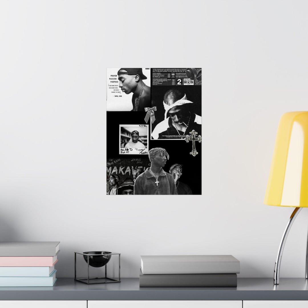 2pac Retro Rap Legend Poster, Hip-hop Design, 90s Art Print, Matte ...