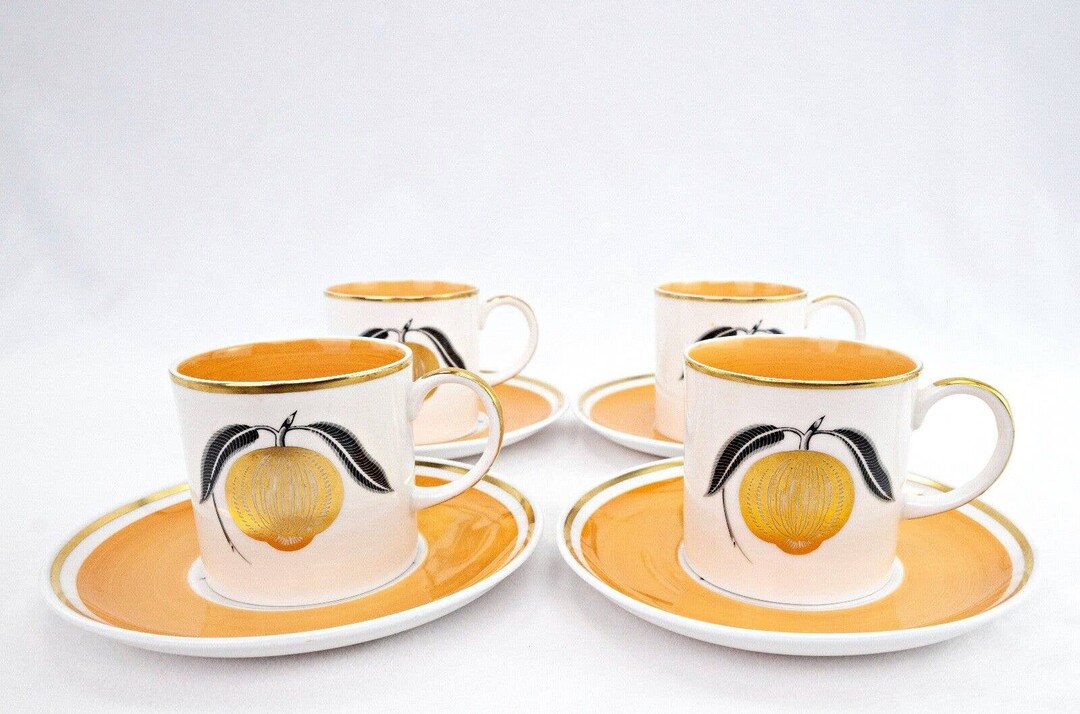 1960s Susie Cooper Pomme D'or Golden Apple English Bone China Cup and ...