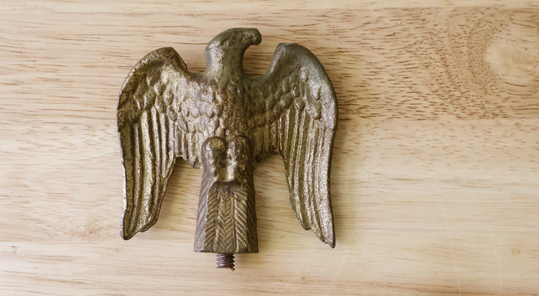 Vintage Eagle Flag Topper, Lamp Finial, Patriotic Decor for the Home - Etsy