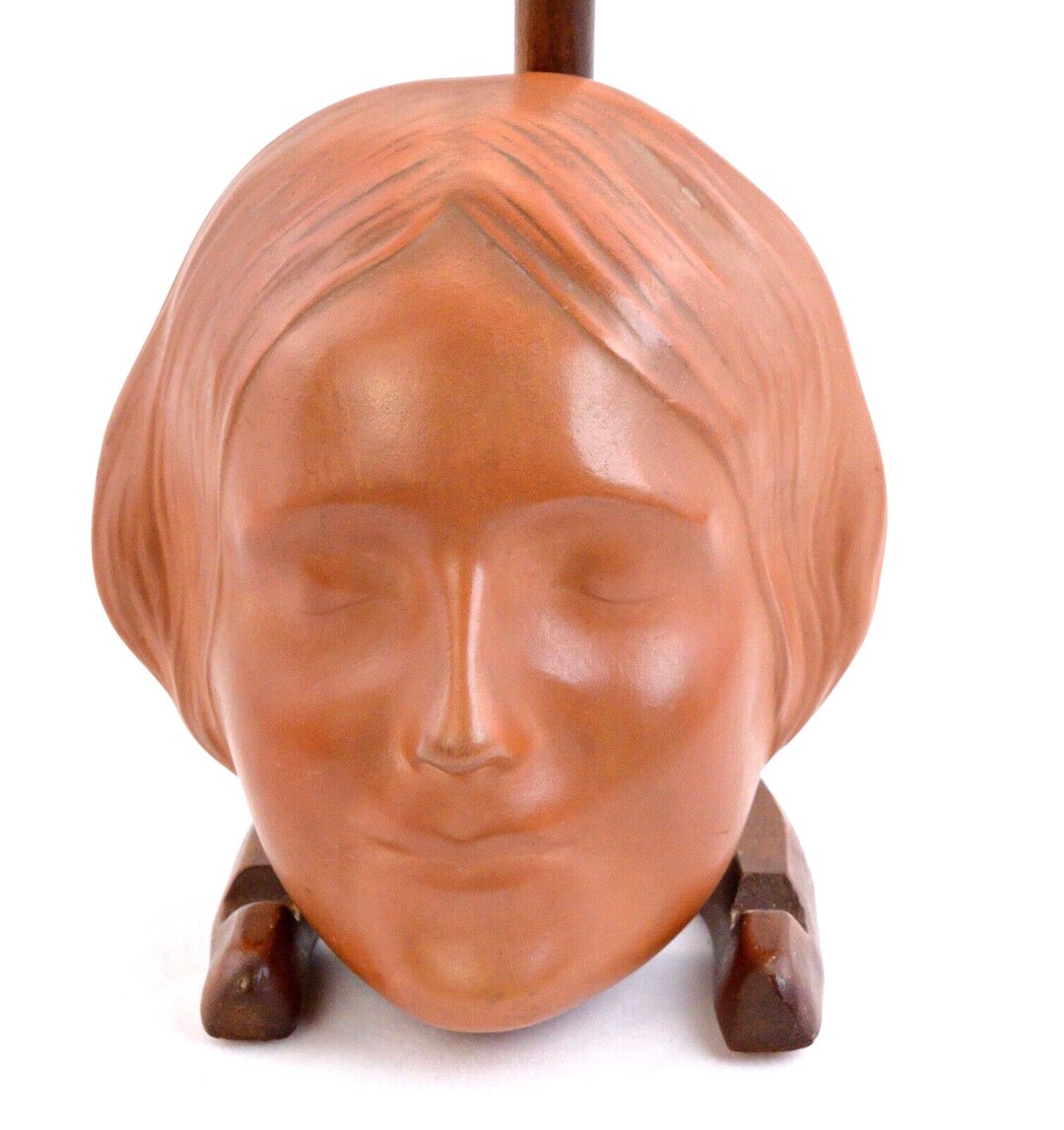 Vintage Goebel Terra cotta Death Mask – Woman Face Wall Hanging, German ...