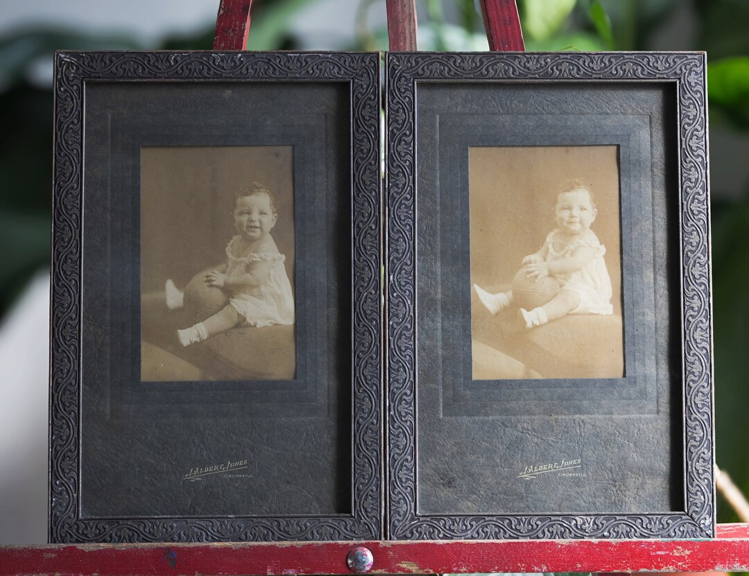 1930s Picture Frames Vintage Wood Photo Frames Carved Leaf Vine Pattern ...