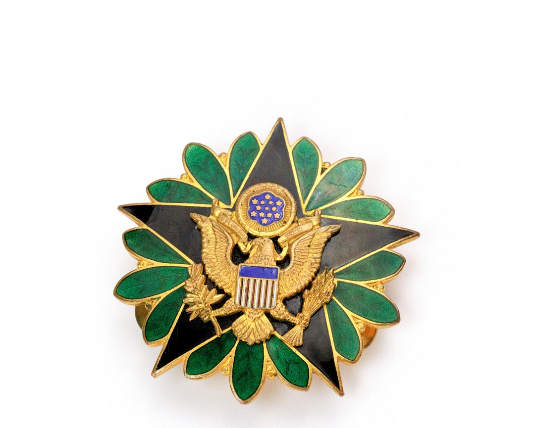 Vintage U.S. Army Staff Identification Badge Pin - Etsy