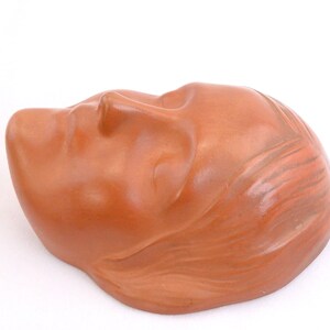 Vintage Goebel Terra cotta Death Mask – Woman Face Wall Hanging, German ...