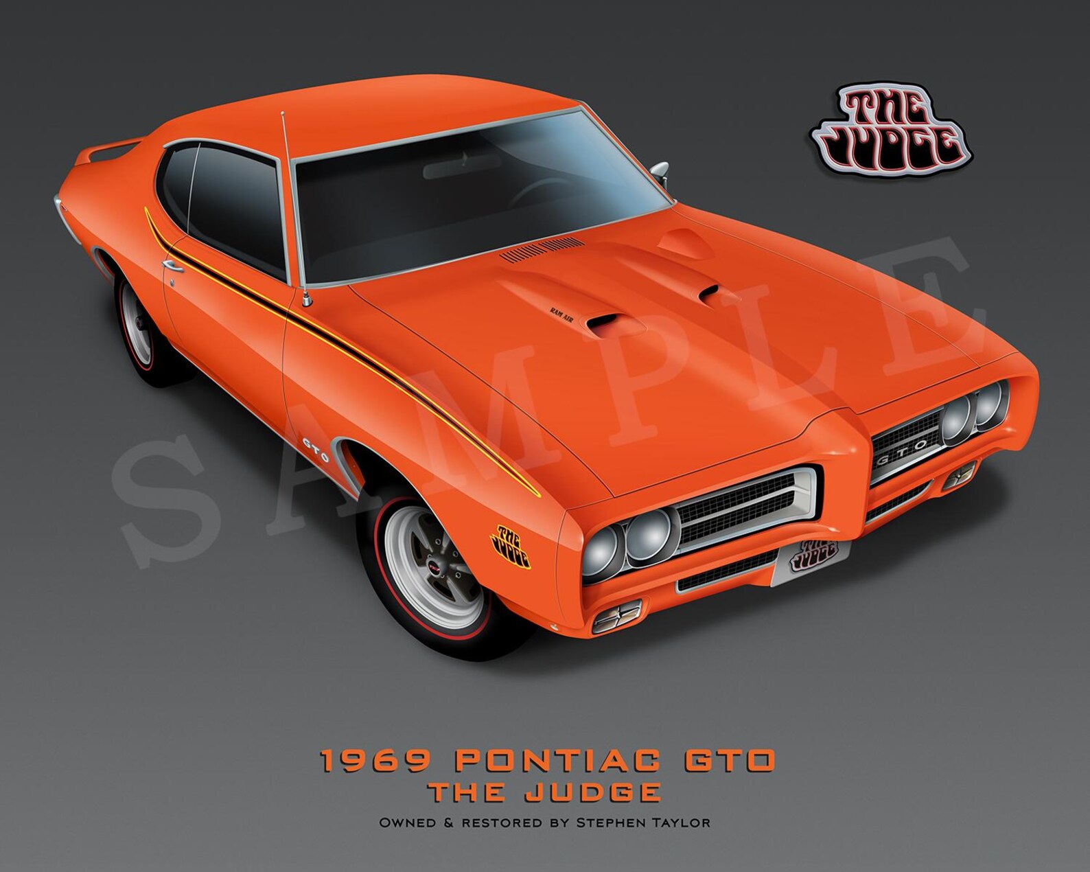 1969 Pontiac GTO & GTO Judge Personalized Custom Art Prints - Etsy