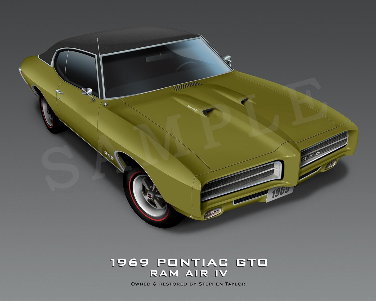 1969 Pontiac GTO & GTO Judge Personalized Custom Art Prints - Etsy