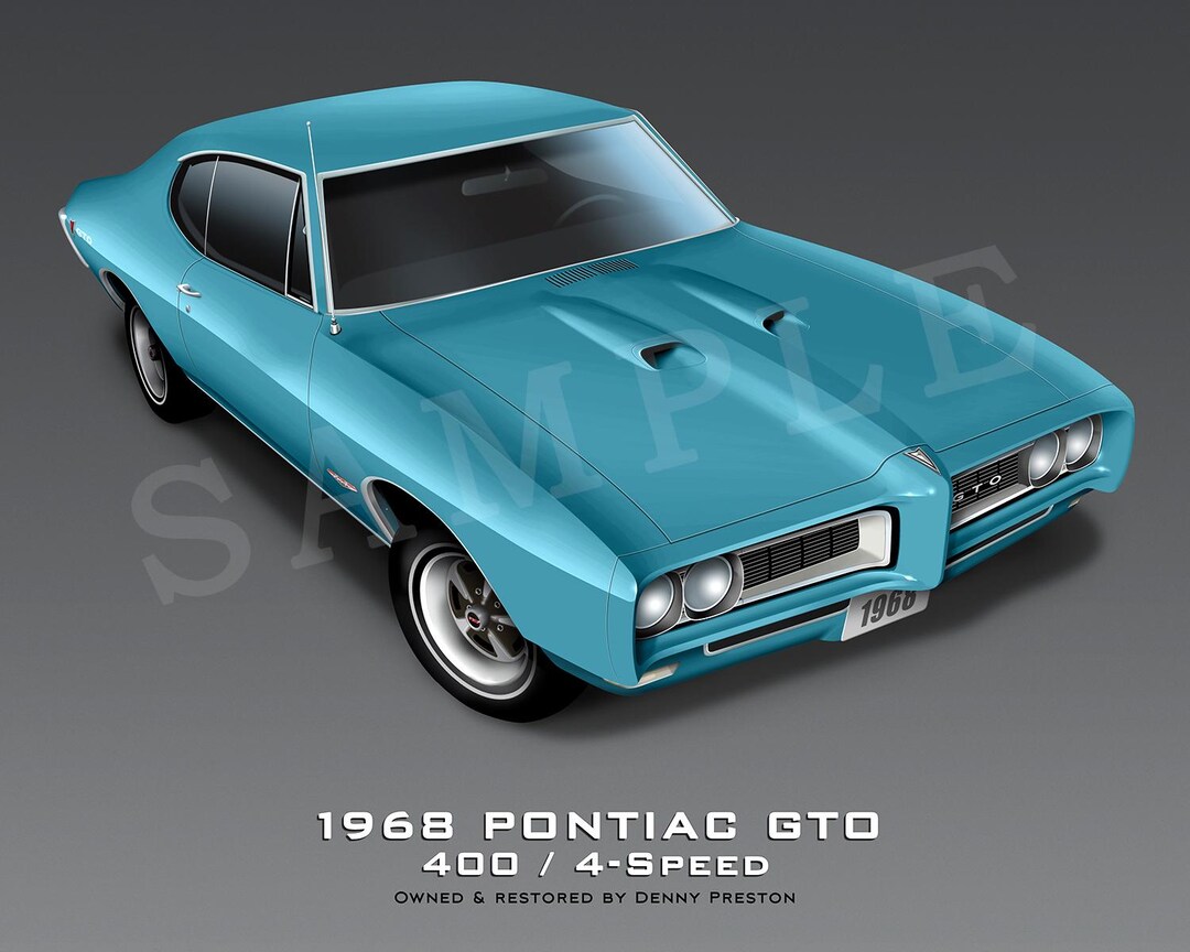 1968 Pontiac GTO Personalized Custom Art Prints - Etsy