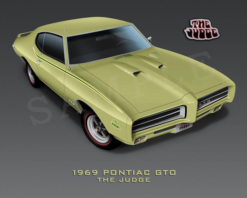 1969 Pontiac GTO & GTO Judge Personalized Custom Art Prints - Etsy