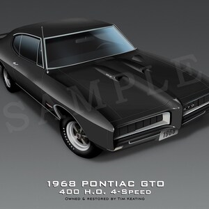 1968 Pontiac GTO Personalized Custom Art Prints - Etsy