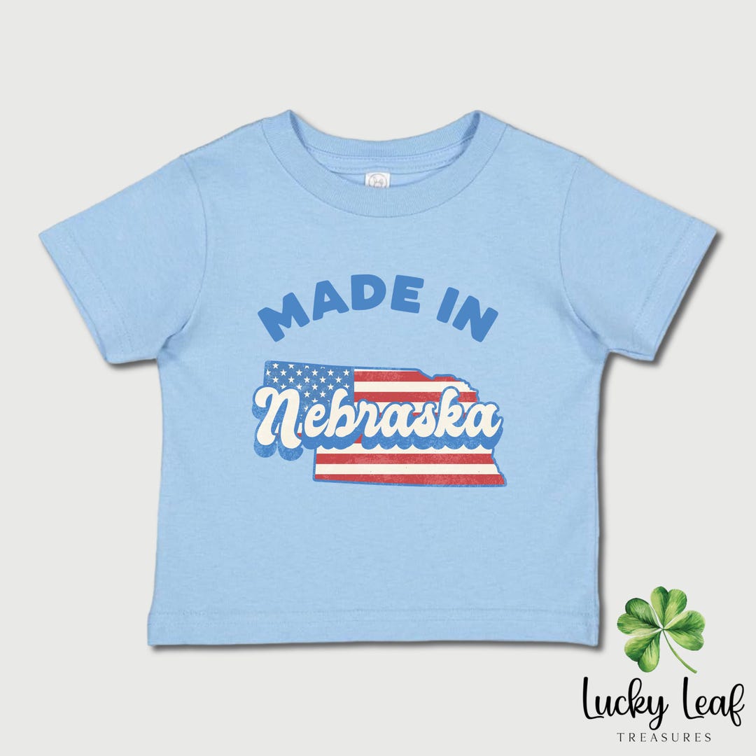 Nebraska State Baby Toddler Shirt, Made in Nebraska Kids T-shirt, USA ...