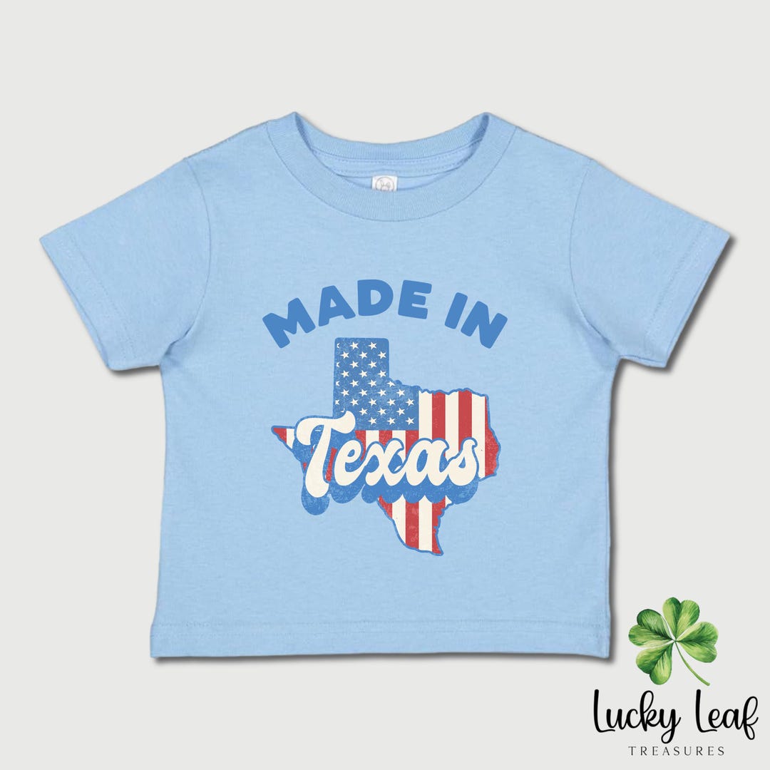 Texas State Baby Toddler Shirt, Made in Texas Kids T-shirt, USA ...