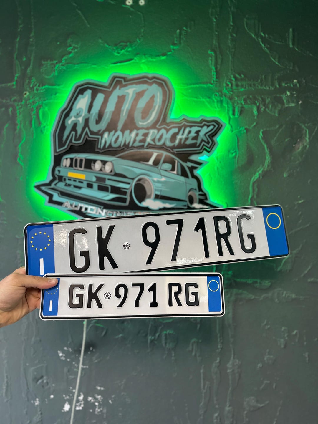 Italian Custom License Plate Set (long + Compact) - Etsy
