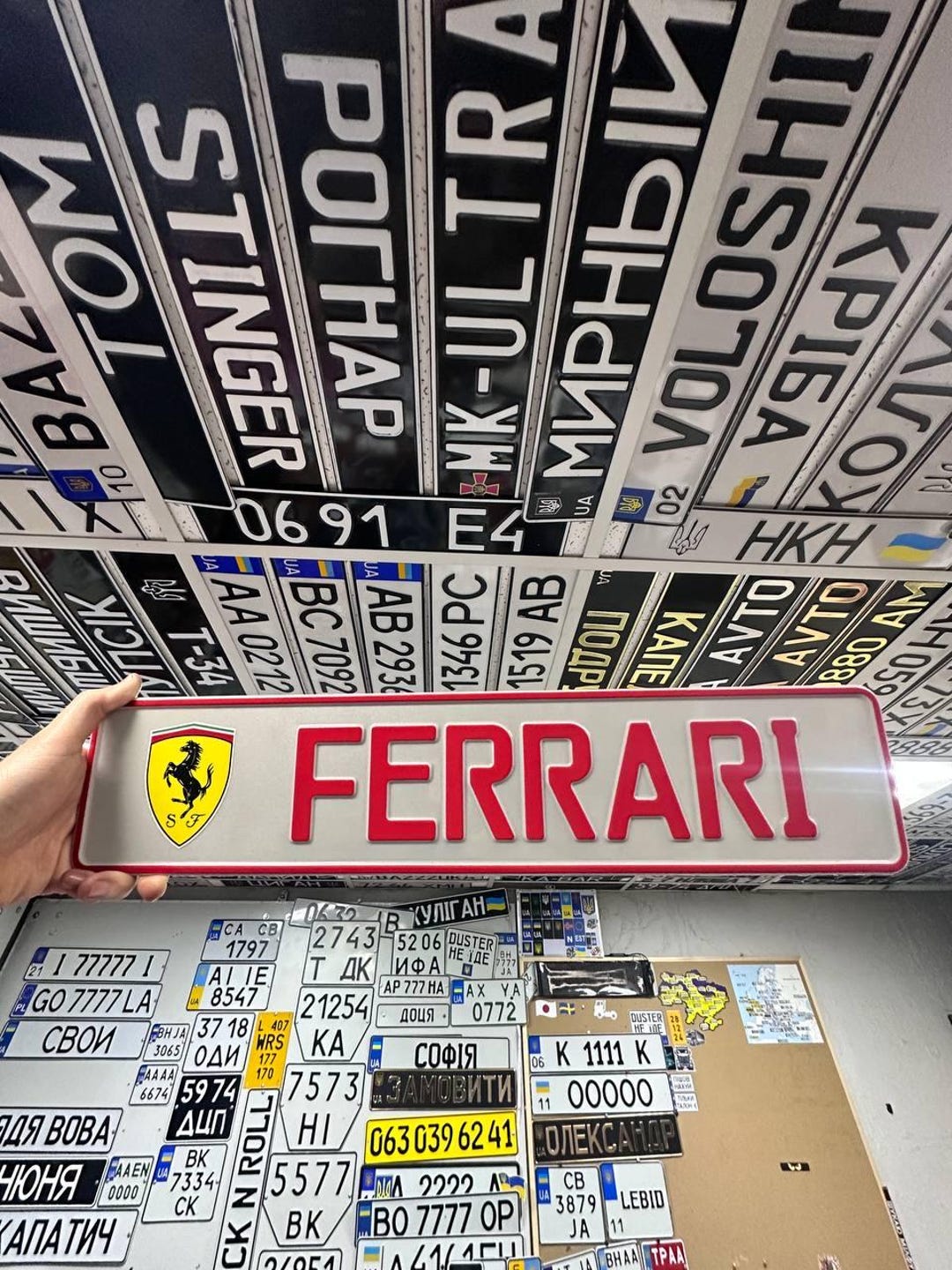 Custom FERRARI License Plate | Exclusive Metal Car Sign for Auto and ...