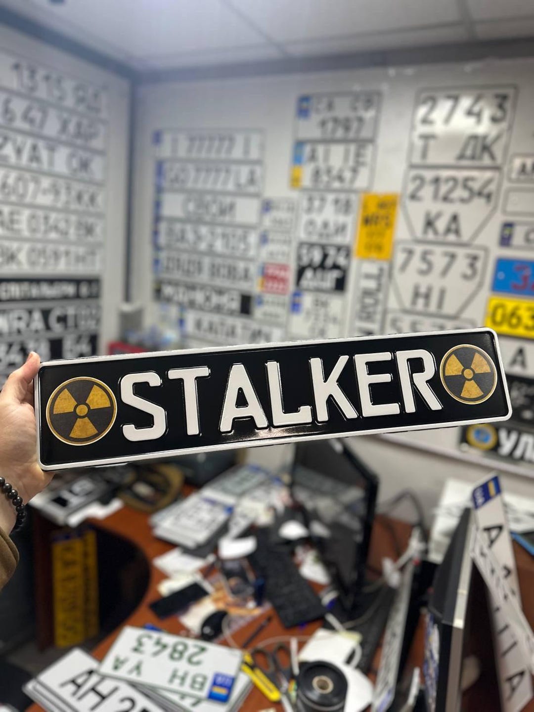 STALKER License Plate | Custom Metal Sign Inspired by S.T.A.L.K.E.R ...