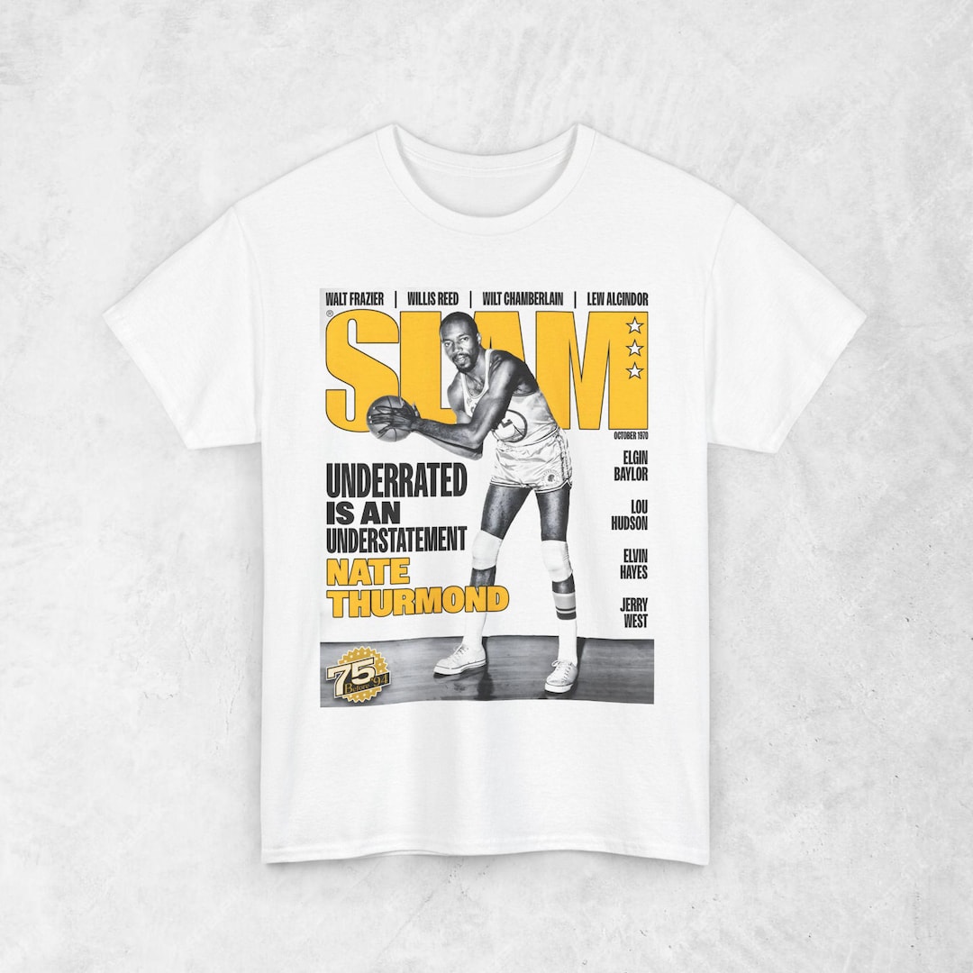 Nate Thurmond Shirt, Golden State Warriors GSW NBA Slam Cover T-shirt ...