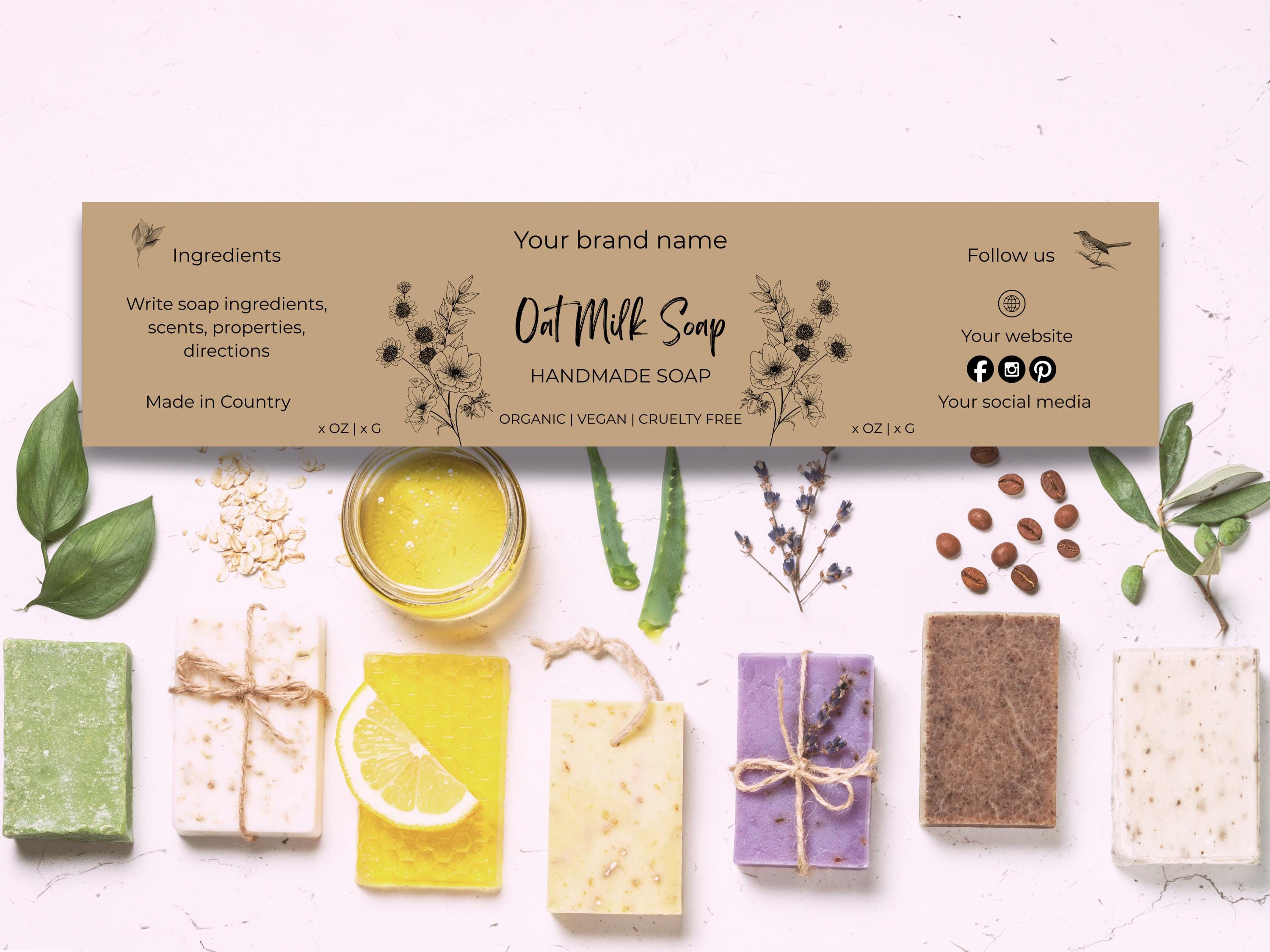 Editable Soap Label Canva Template | Custom Vegan, Organic, Cruelty ...