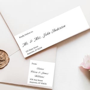 Editable Wrap-around Envelope Label Template | Wedding Envelope Label ...