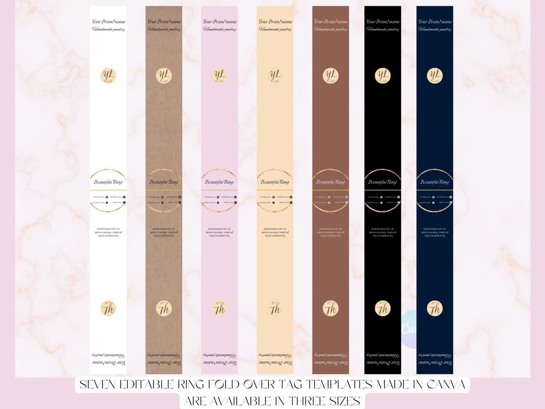 Editable Fold-over Ring Tag Template Made in Canva is Available in ...