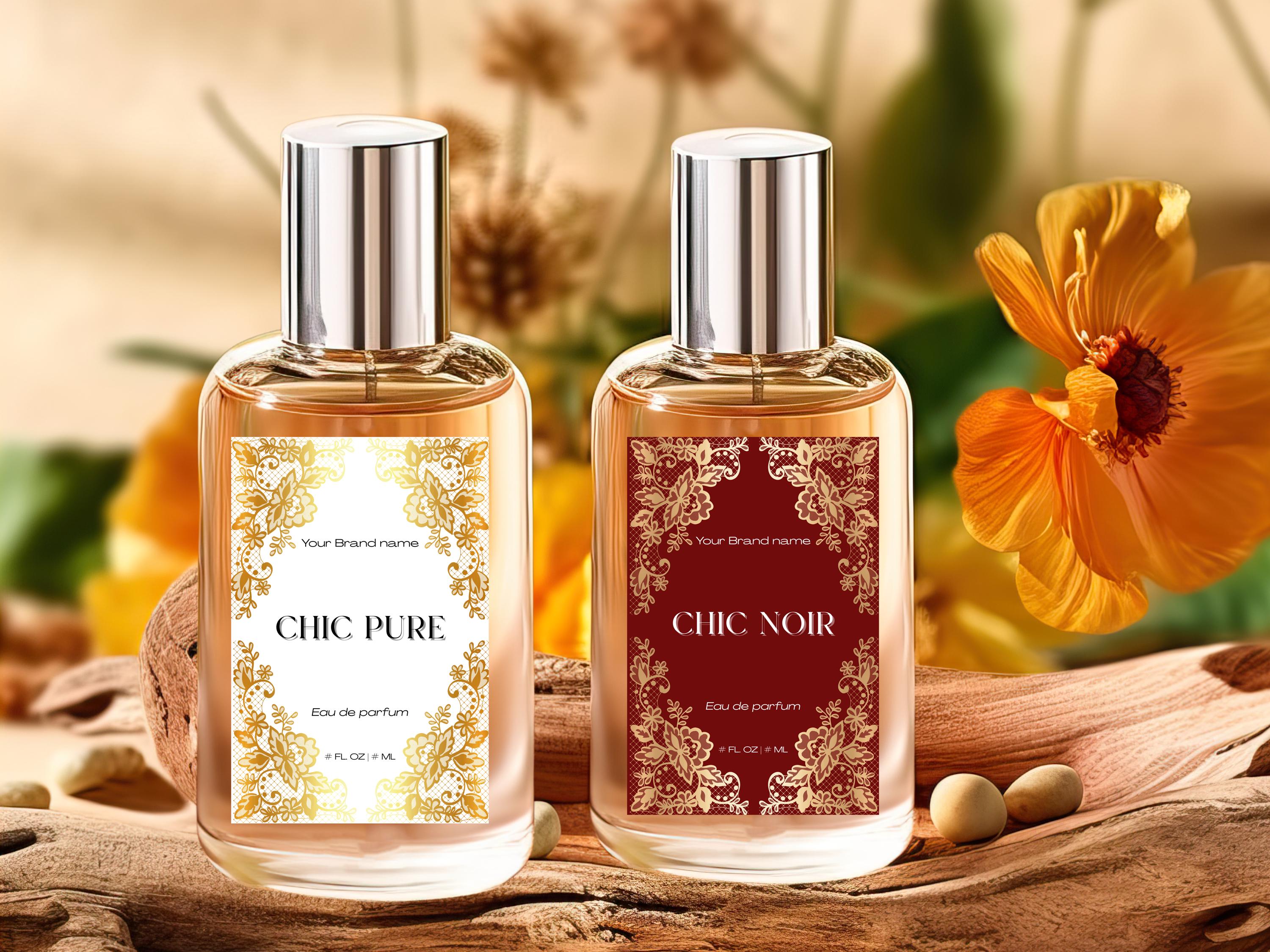 Editable Perfume Label Canva Template | Custom Perfume Bottle Label ...