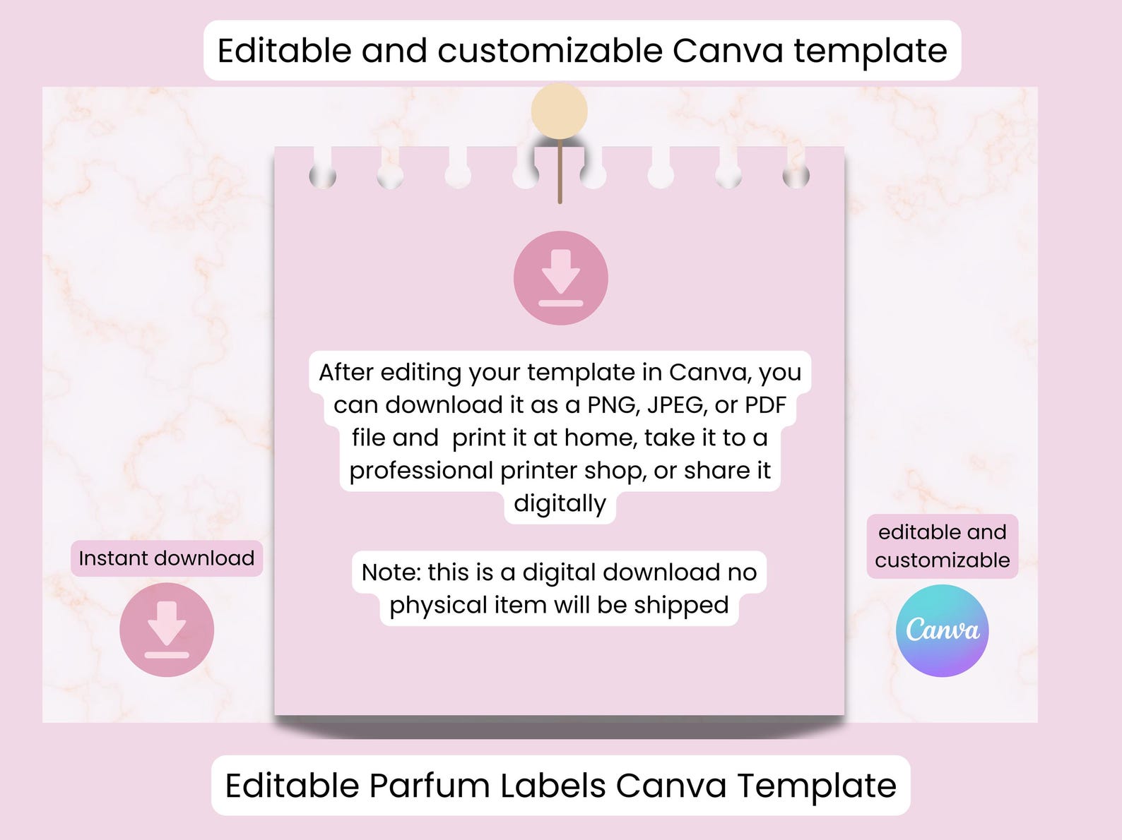 Editable Perfume Label Template Canva| Coquette Perfume Label Template ...