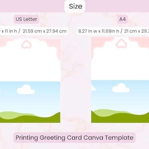Editable Printable Sheet Greeting Card Canva Template | DIY Printable ...