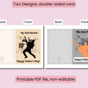Printable Happy Father's Day Greeting Card | My Dad Rocks Card | 5x7 ...