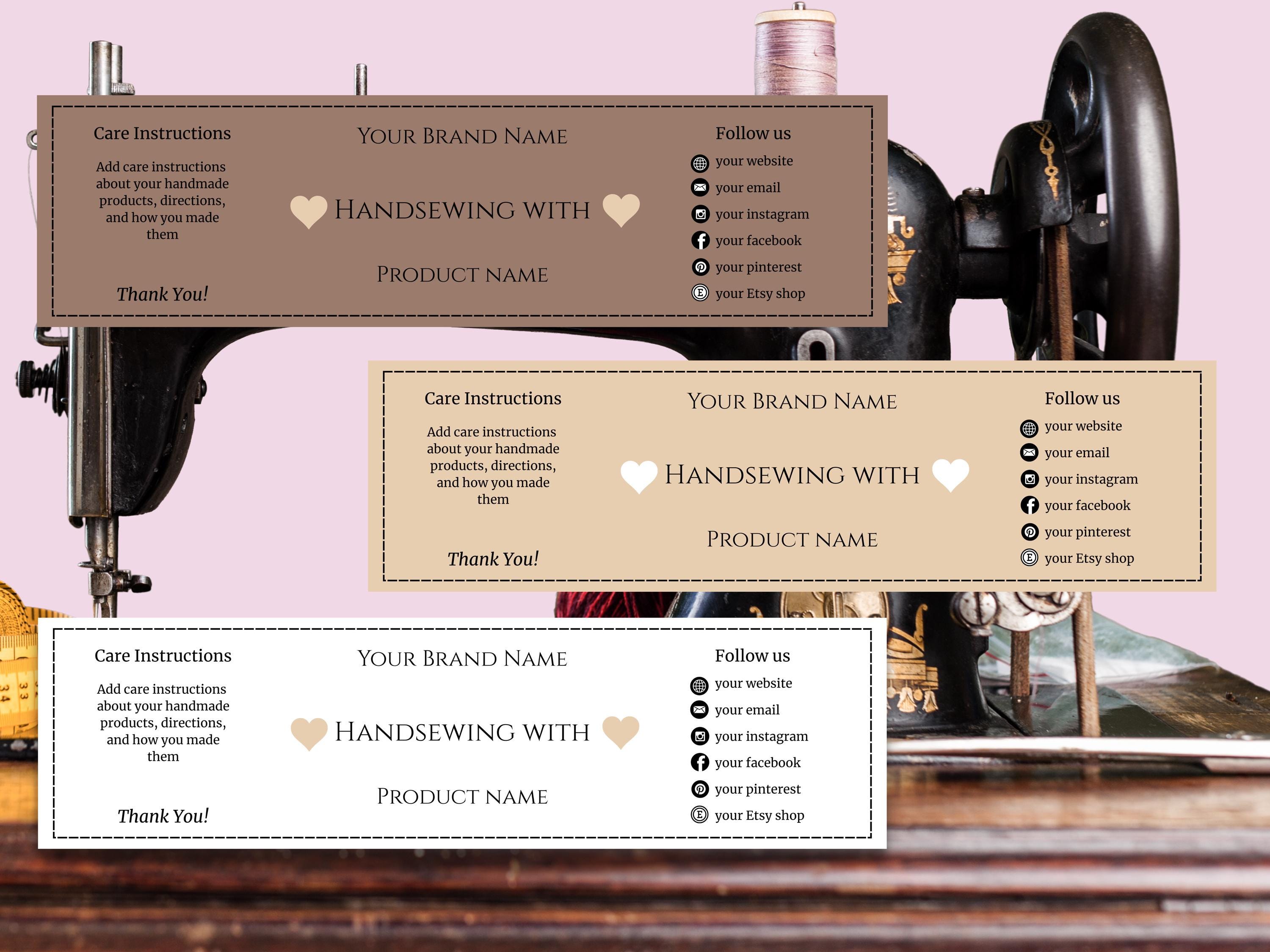 Editable Sewing, Tailor, Alterations Flyer, Business Card, Wrap Label ...