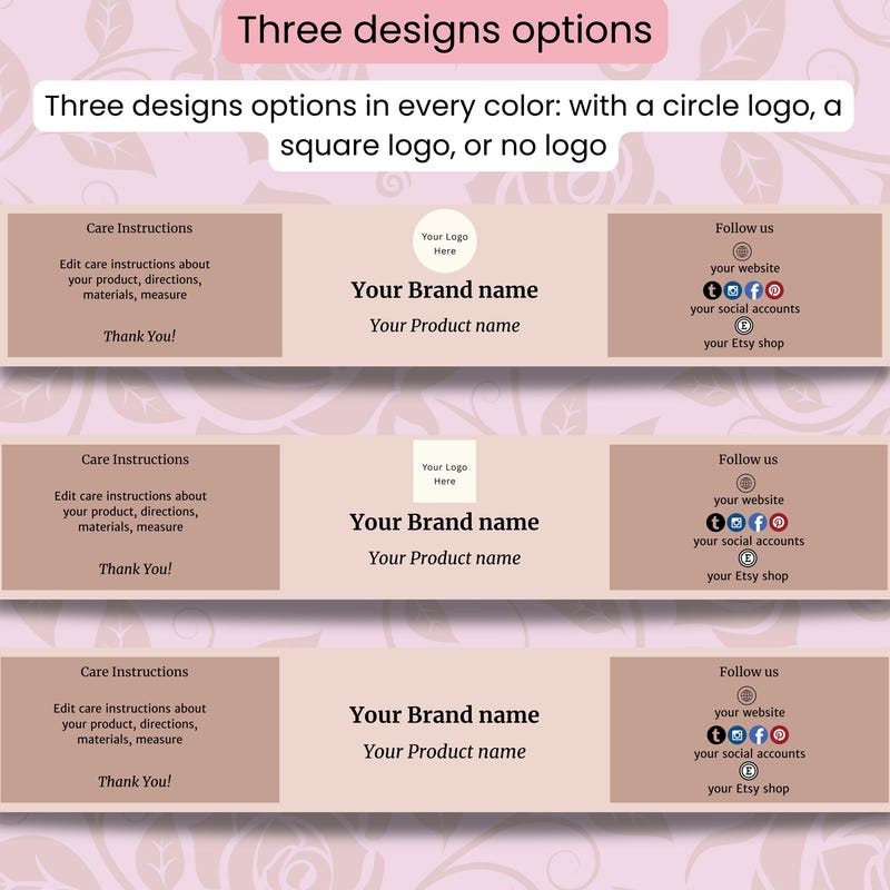 Mist Label Templates - Etsy UK