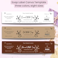 Minimal Soap Label Template Bundle Minimalist Soap Bar Label Canva ...
