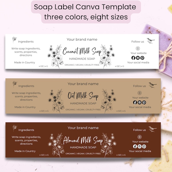Soap Design Canva - Etsy UK