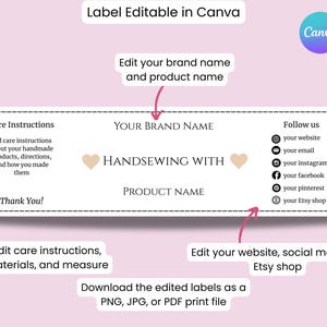 Editable Sewing, Tailor, Alterations Flyer, Business Card, Wrap Label ...