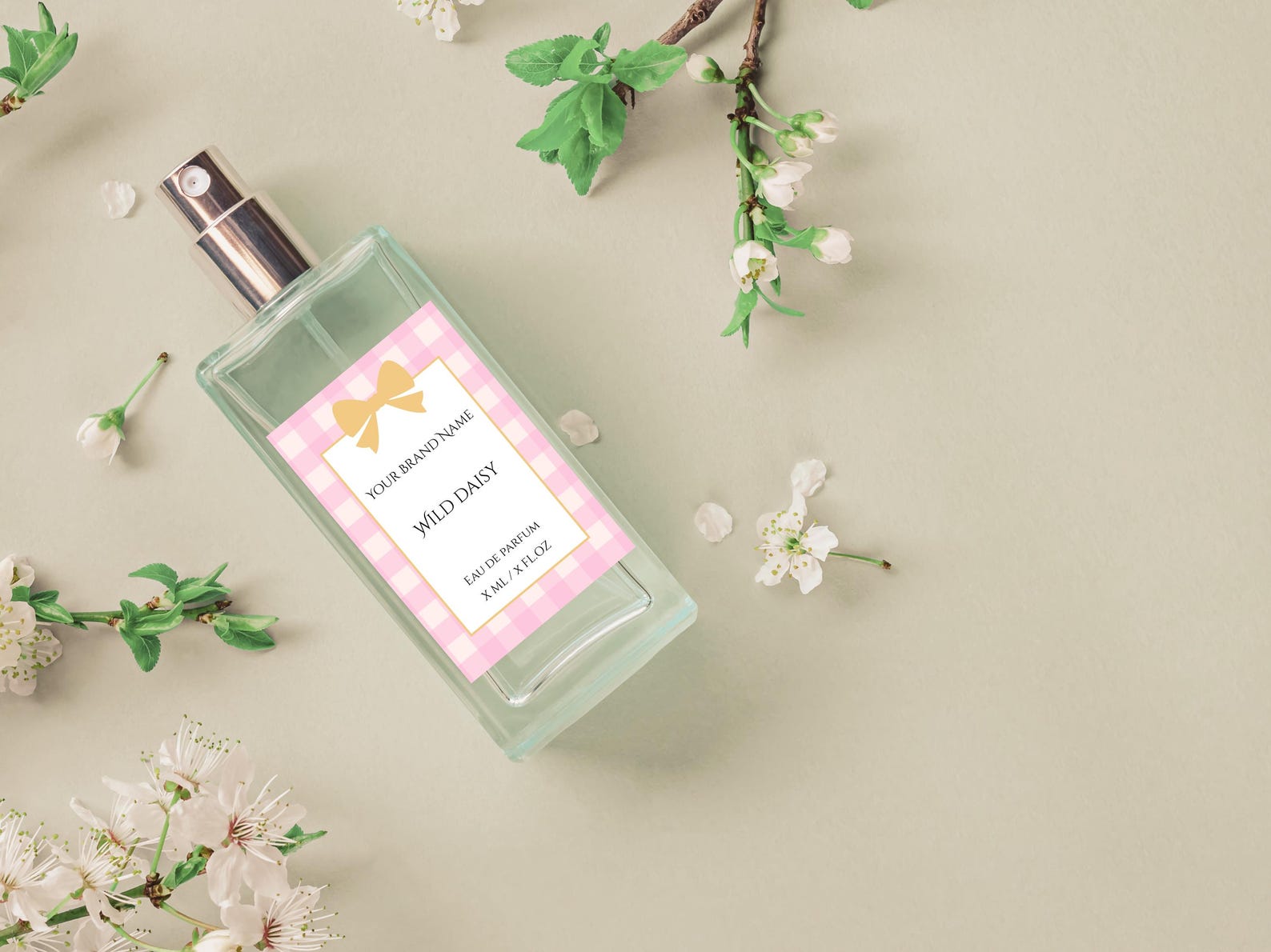 Editable Perfume Label Template Canva| Coquette Perfume Label Template ...
