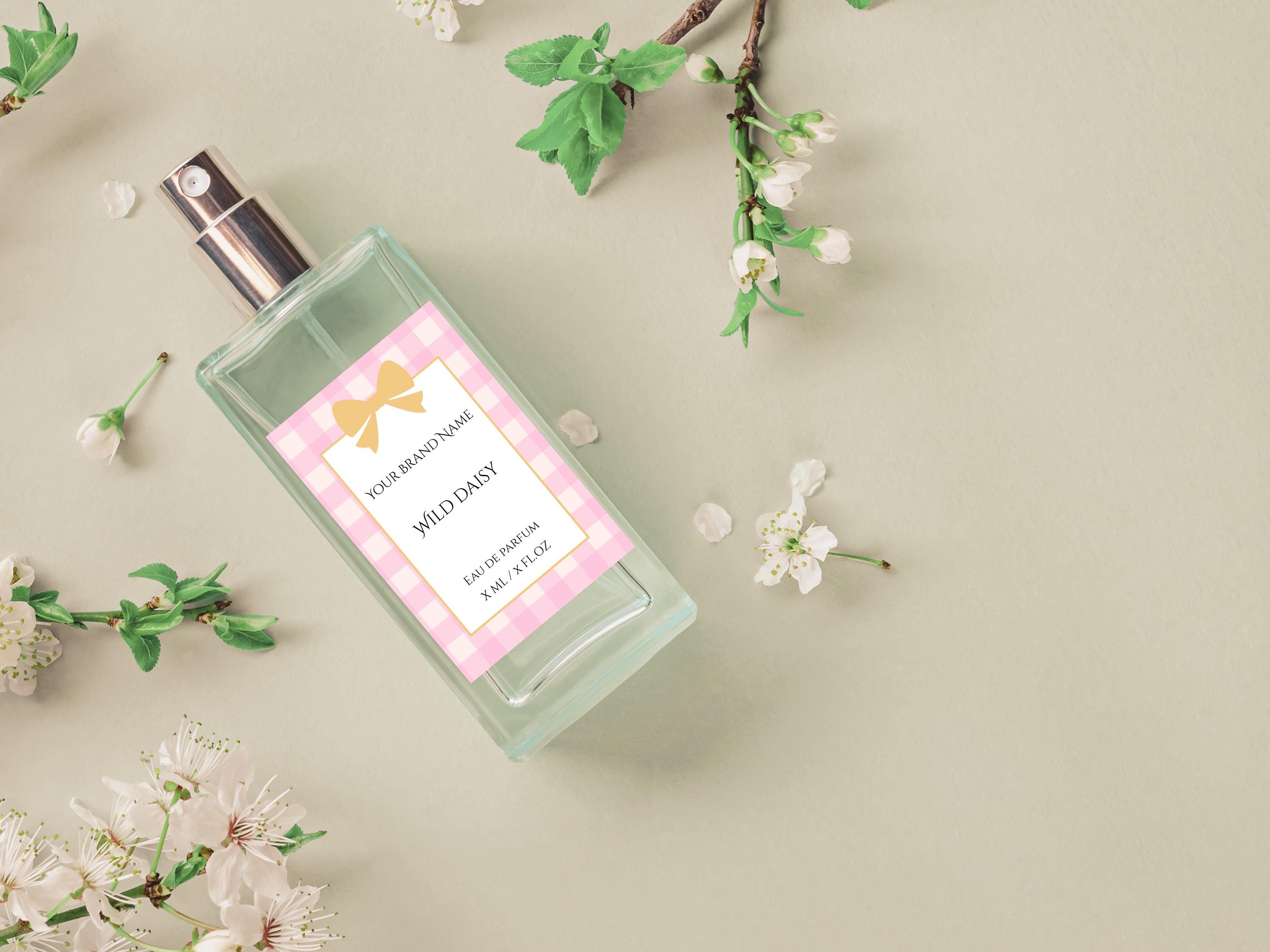 Editable Perfume Label Template Canva| Coquette Perfume Label Template ...