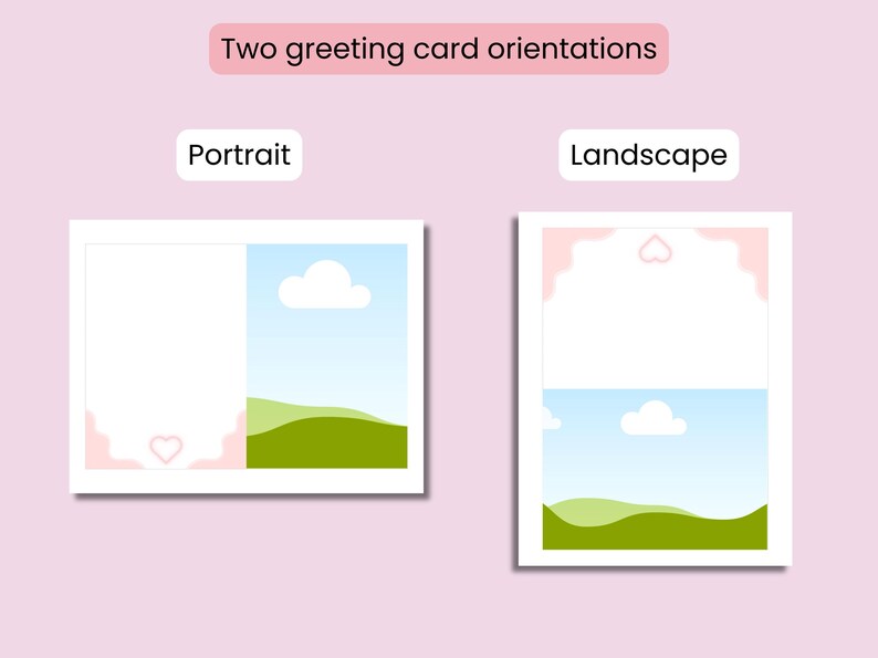 Editable Greeting Card Canva Template Bundle | 5 Sizes, 5x7, 4.25x5.5 ...