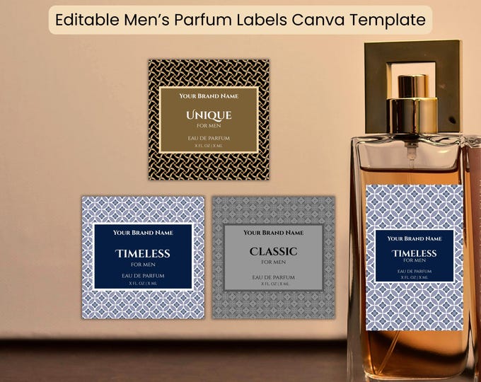 Editable Perfume Label Template Canva| Coquette Perfume Label Template ...