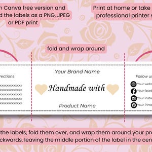 Editable Wrap Label Canva Template Kitchen Cloth Wrap Printable Product ...
