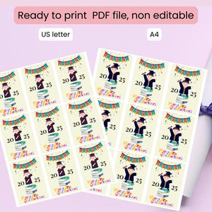 Printable Graduation Gift Tags | Primary School Grad Gift Party Favors ...