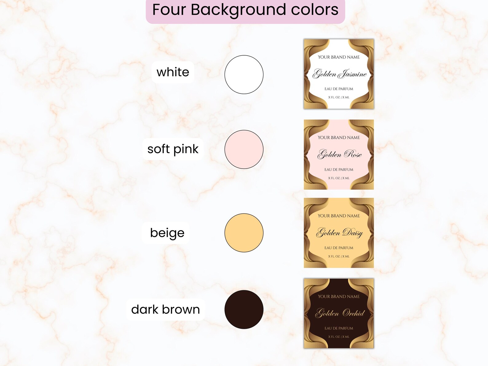 Editable Perfume Label Canva Template | Custom Perfume Bottle Label ...