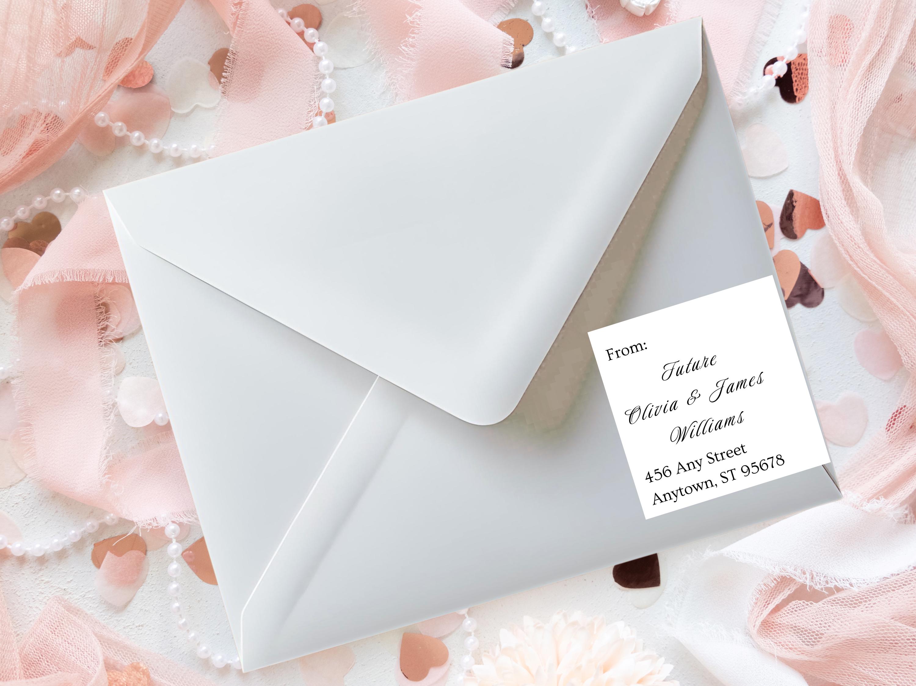 Editable Wrap-around Envelope Label Template | Wedding Envelope Label ...