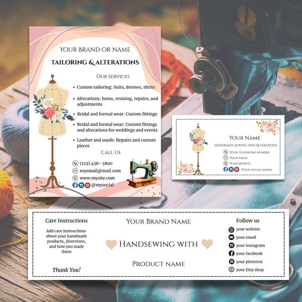 Tailoring Business Cards - Etsy