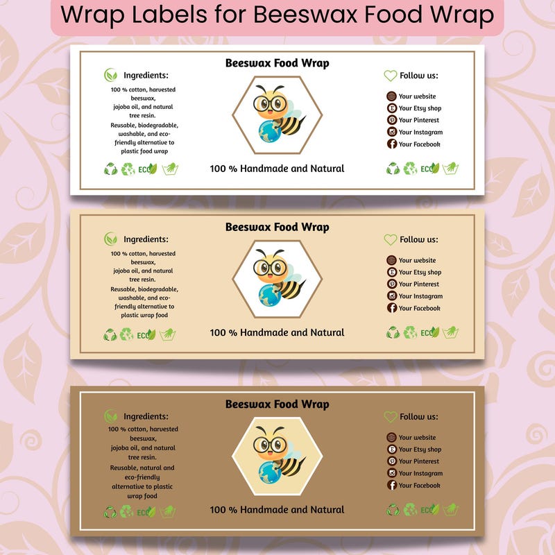 Wrap Around Labels - Etsy