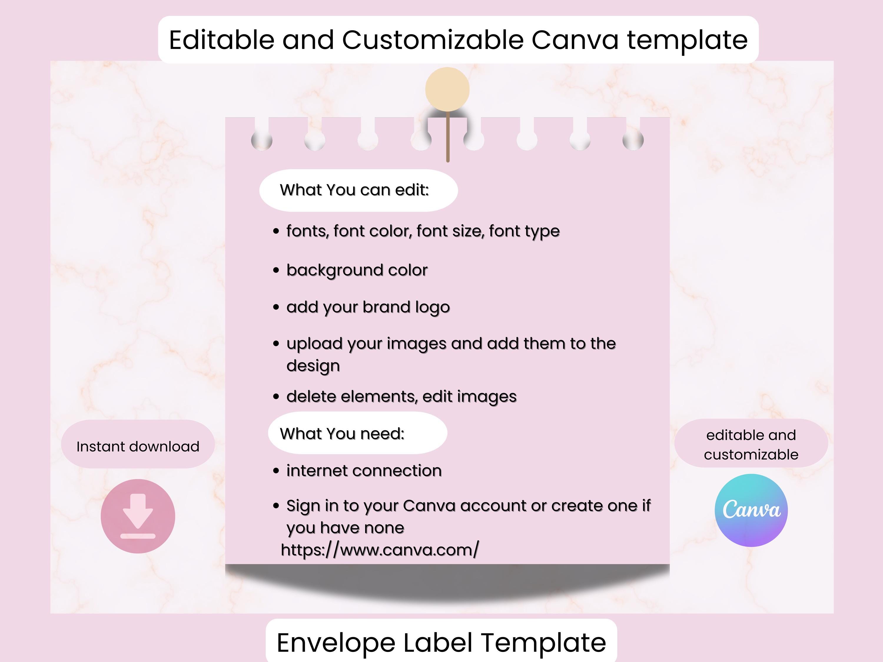 Editable Wrap-around Envelope Label Template | Wedding Envelope Label ...