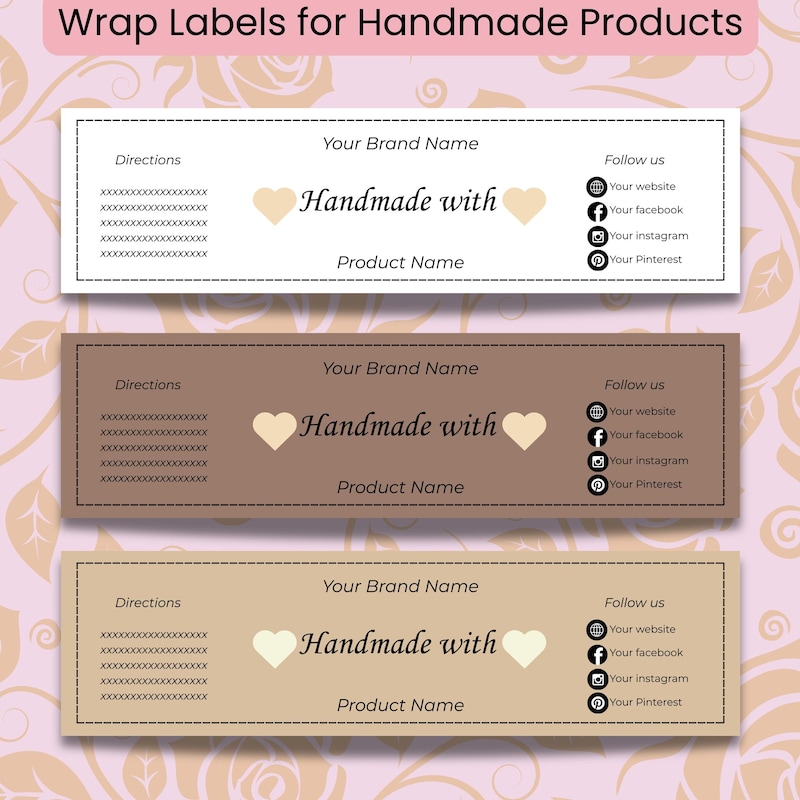 Wrap Around Labels - Etsy
