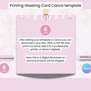 Editable Printable Sheet Greeting Card Canva Template | DIY Printable ...