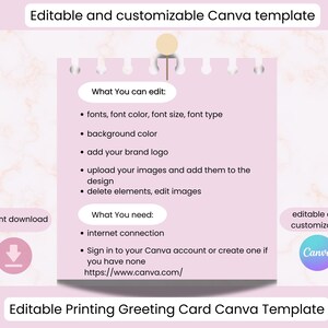 Editable Printable Sheet Greeting Card Canva Template | DIY Printable ...