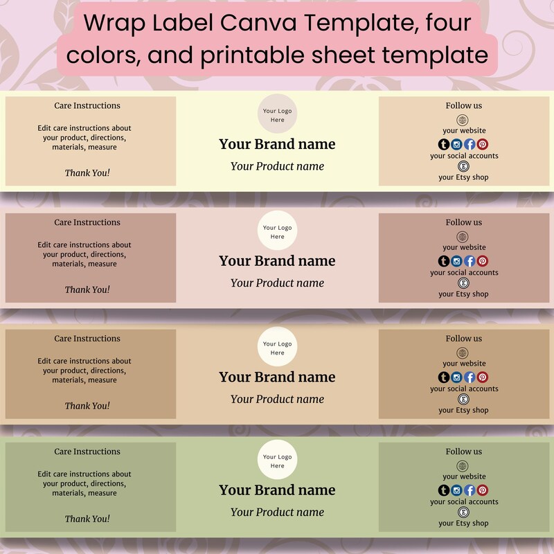 Wrap Around Labels - Etsy
