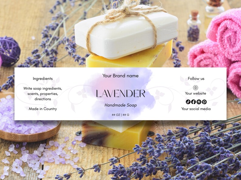 Editable Soap Label Canva Template | Abstract Label Design | Custom ...
