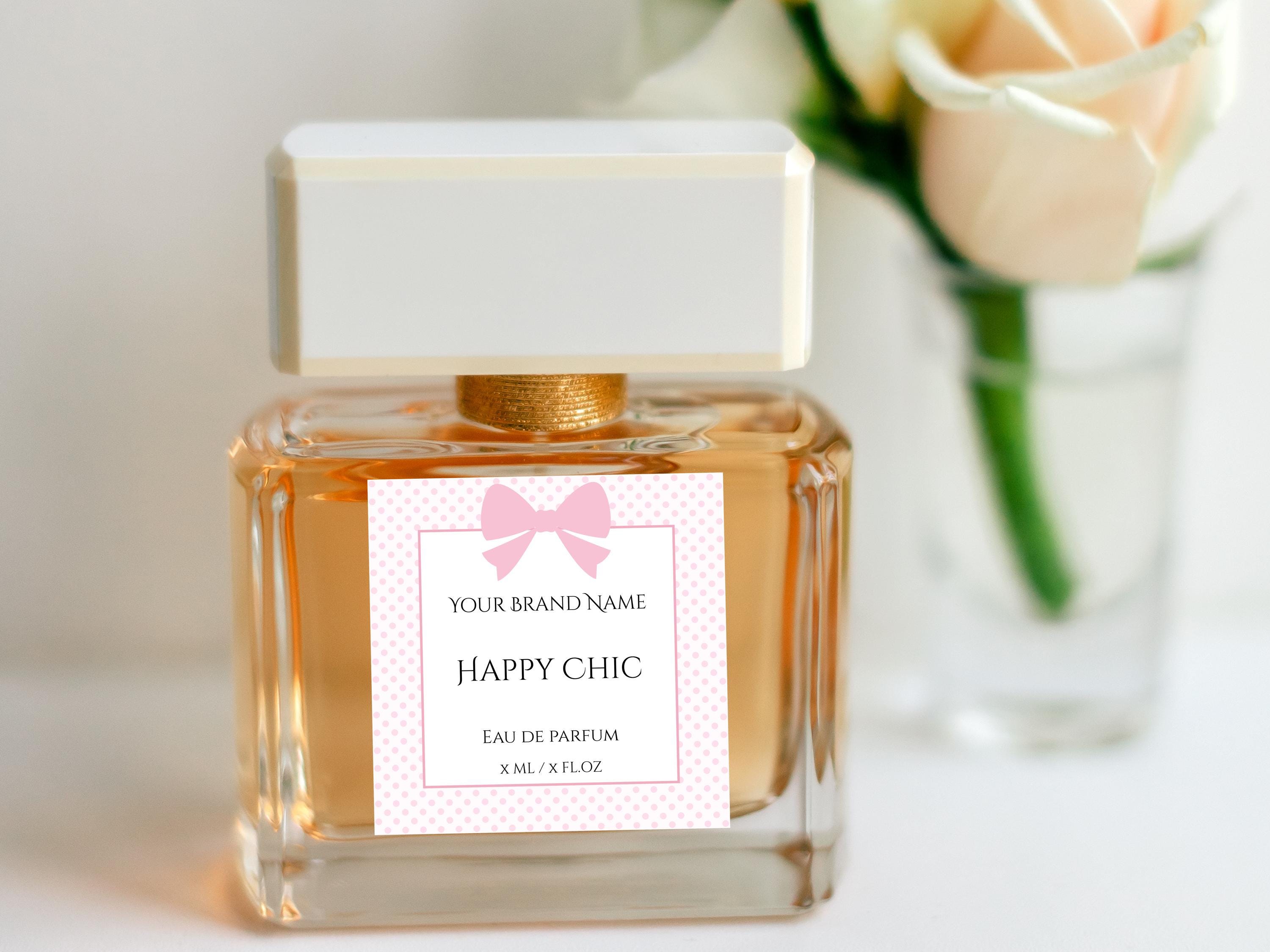 Editable Perfume Label Template Canva| Coquette Perfume Label Template ...