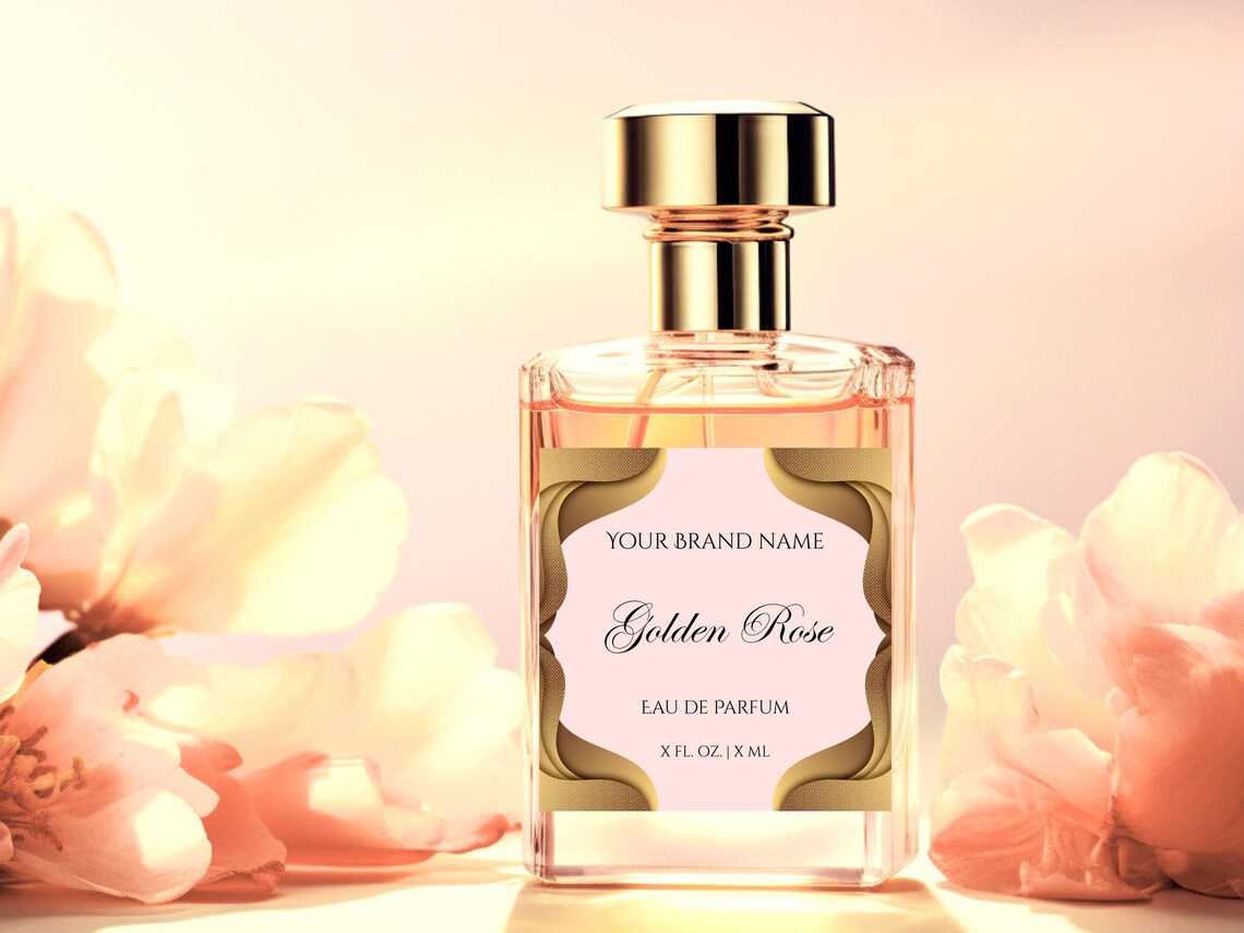Editable Perfume Label Canva Template | Custom Perfume Bottle Label ...