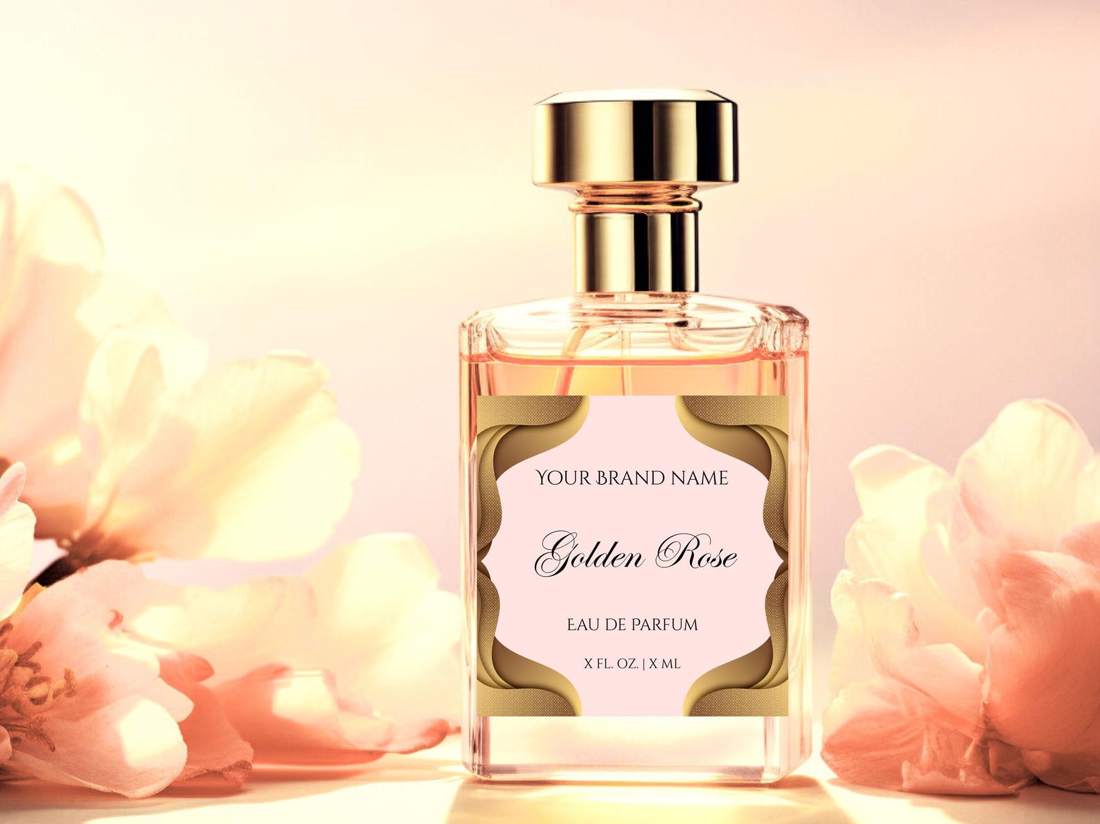 Editable Perfume Label Canva Template | Custom Perfume Bottle Label ...