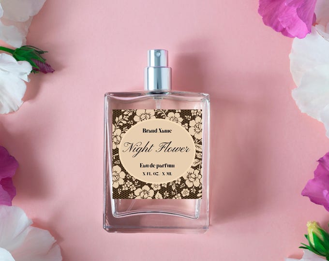Editable Perfume Label Template Canva| Coquette Perfume Label Template ...